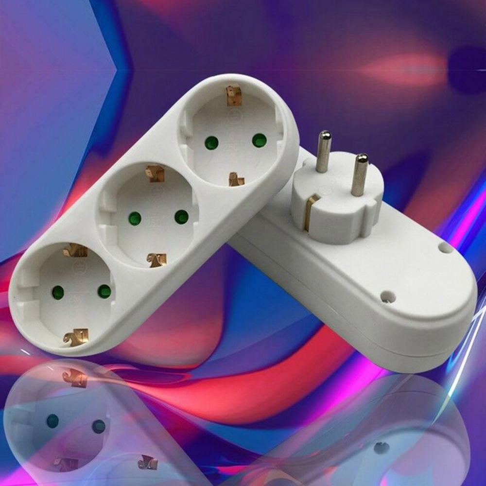 Buy Popular EU Plug Socket European Schuko Power Strip 3 Outlets AC ...