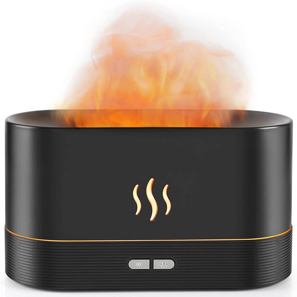 Buy DC5V/2A 7Color Flame Fireplace Air Aroma USB Noiseless Humidifier ...