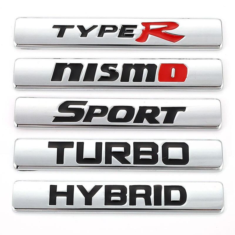 Nismo TypeR Sport Hybrid Turbo Logo Metal Car Stickers Rear Trunk ...