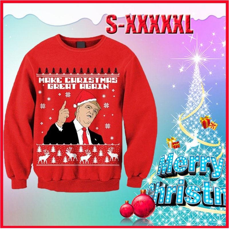 Sweatshirt Ugly Christmas Sweater Dabbing Santa Jumper Unisex Tops Plus ...