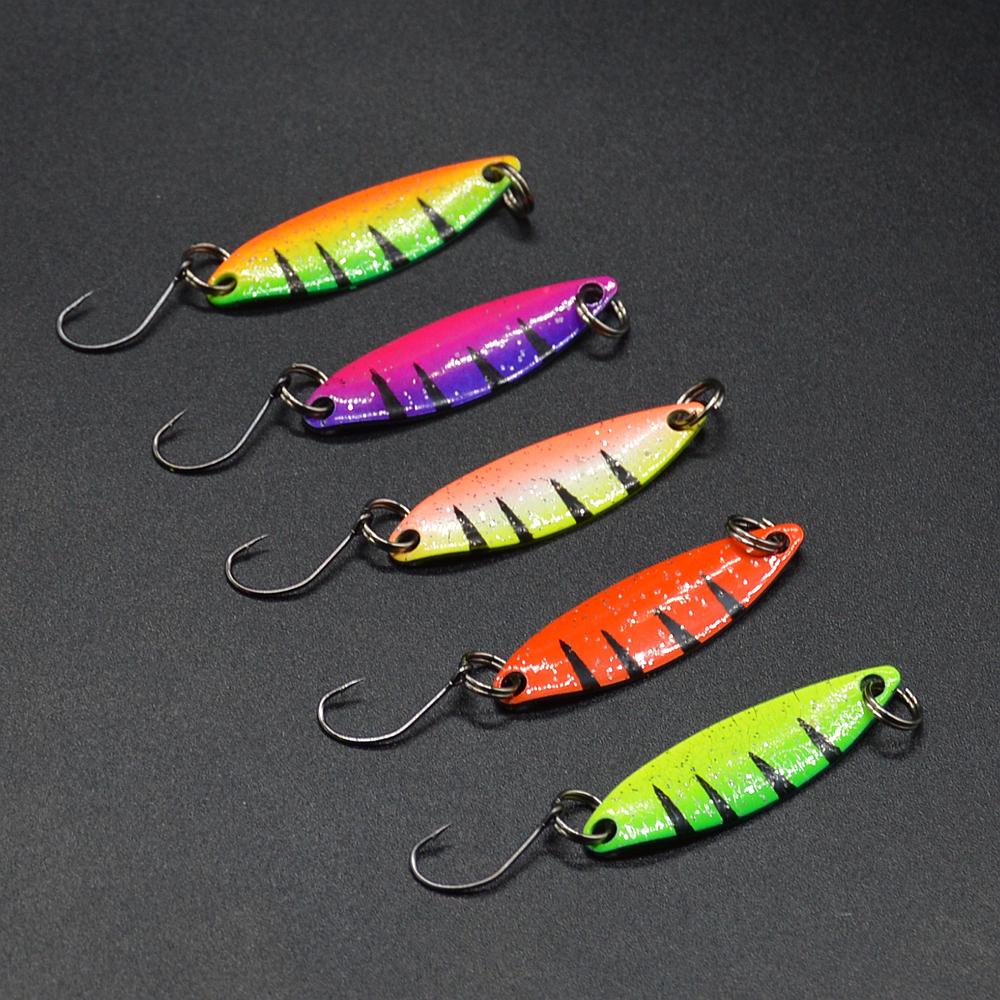 Buy 5pcs/lot Metal Spinner Spoon Fishing Lure 2g 3.5cm Metal Casting ...