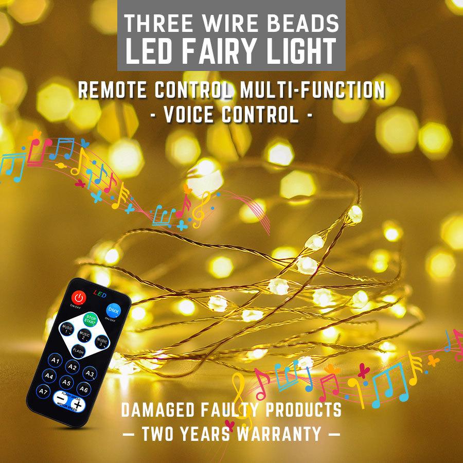 Buy 10M 100LED Household Decorative Light String with Remote Control ...