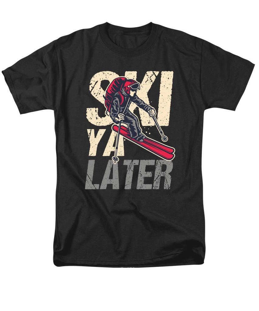 Buy Men Premium Cotton ski ya later Print Tees Funny Harajuku Style ...