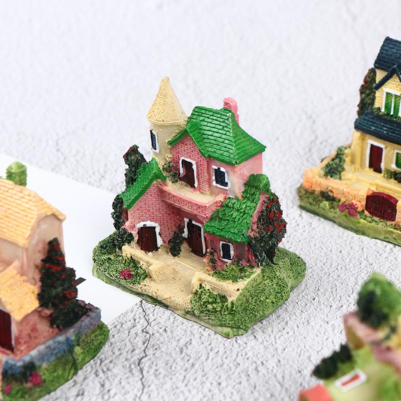 💰Kjøp Cute Resin House Miniature House Fairy Garden Micro Landscape ...