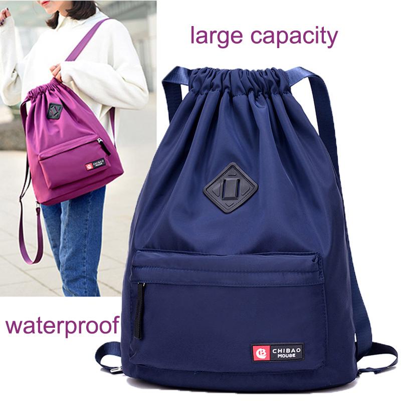 Buy Drawstring Travel Backpack Waterproof Nylon Large Capacity Storage ...