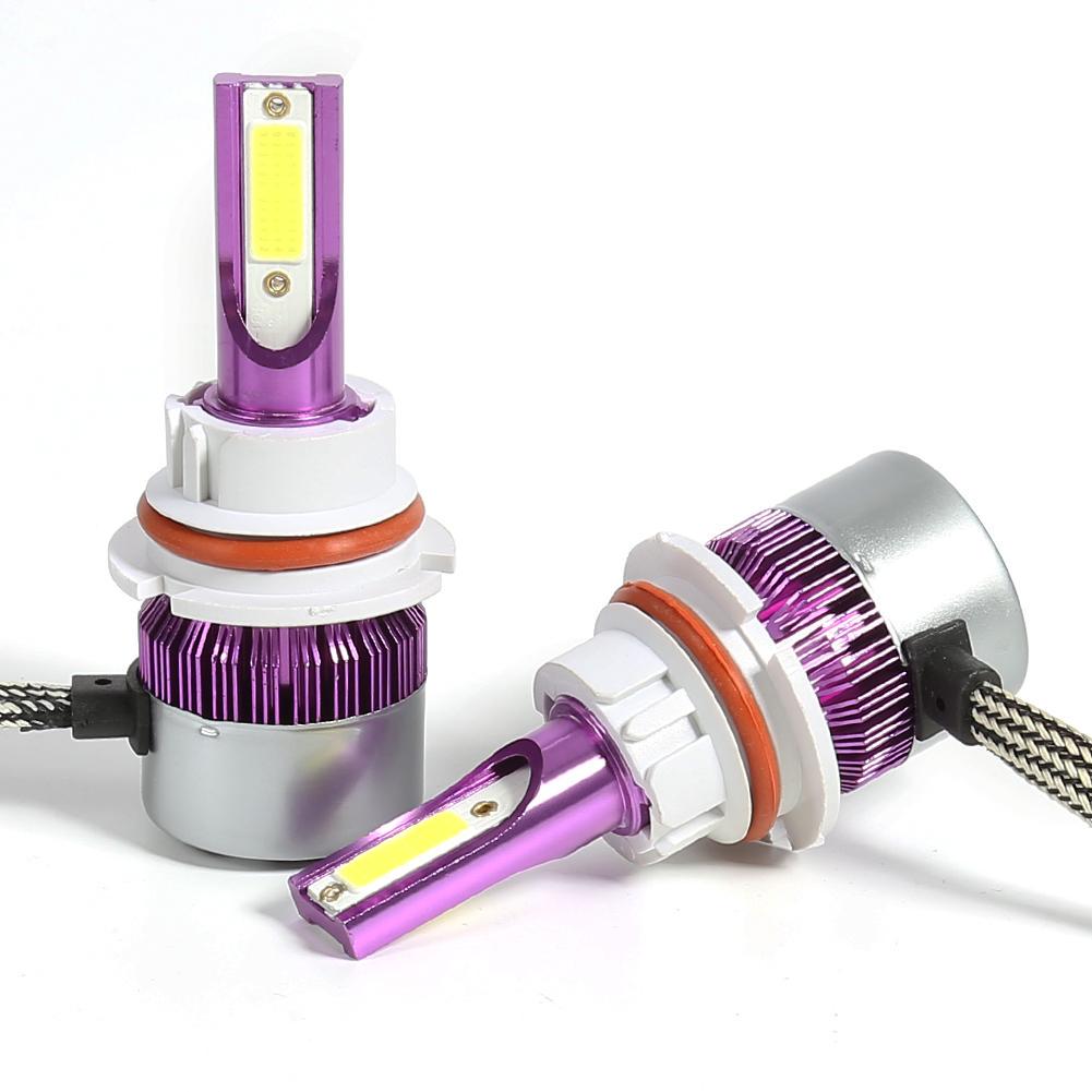 2pcs COB LED Car Headlamp Bulbs 72W 6500K Auto Headlight Fog Light IP67 ...