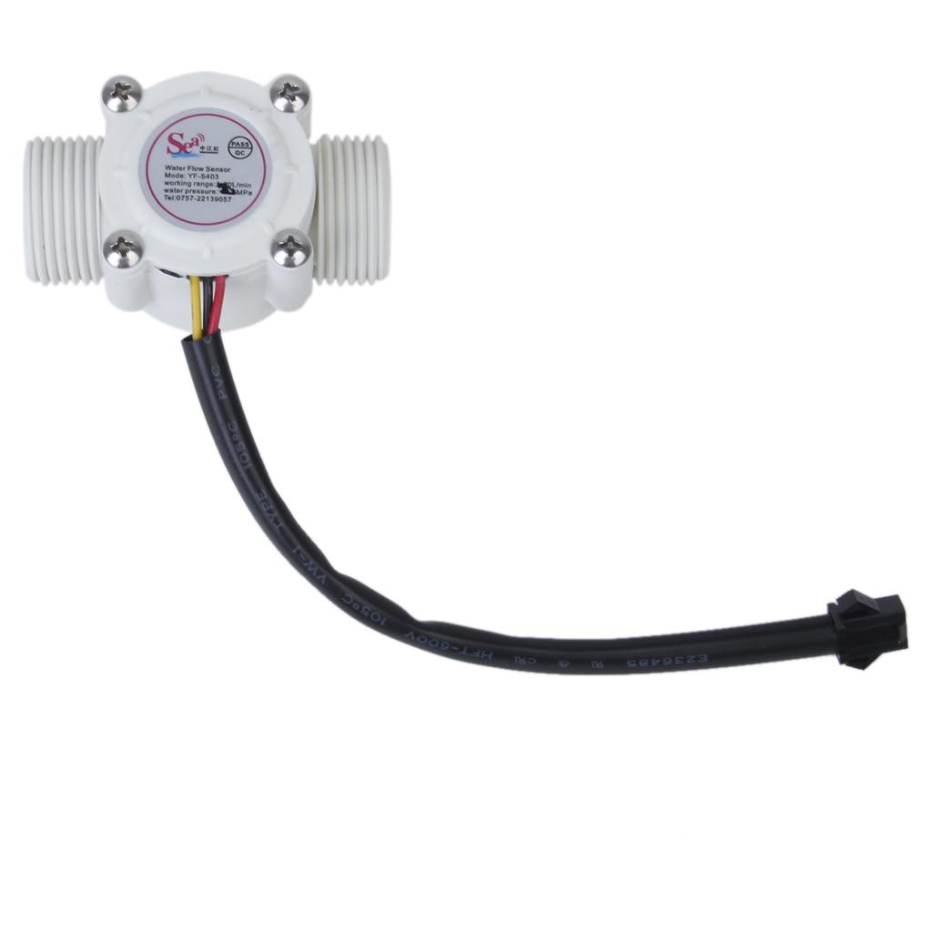 Buy 3/4" External Threads 1-60L/min Water Flow Sensor Flowmeter Control ...