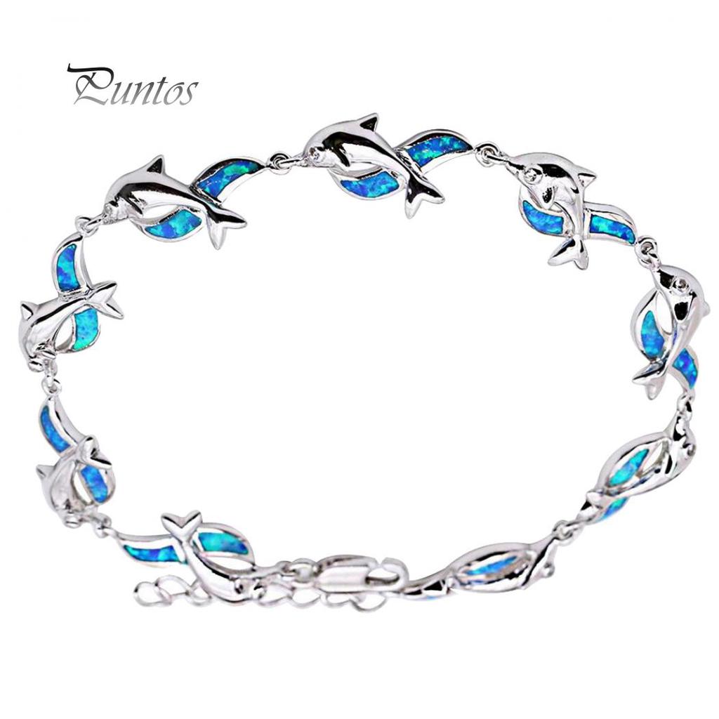 Buy Beauty Earrings Fashion Women Dolphin Charm Chain Bracelet Banquet ...