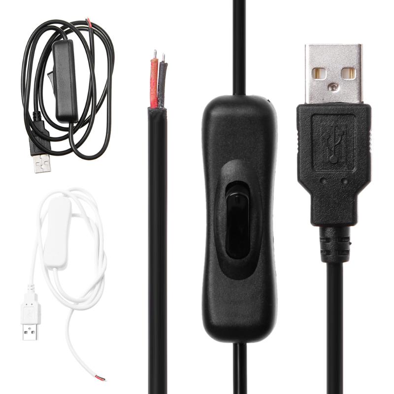Buy 5V USB 2.0 Male Jack 2Pin 2 Wire Power Charge Cable Cord DIY 1m ...