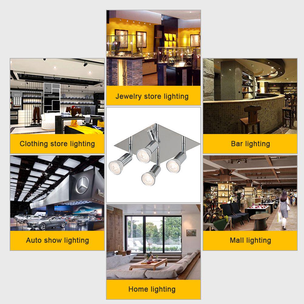 Buy 3-6 Arm Adjustable LED GU10 Ceiling Spotlight Light Fitting Kitchen ...