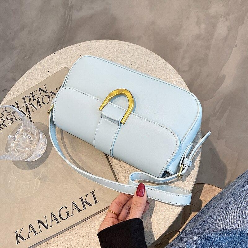 Buy Simple Style Solid Color Small Pu Leather Underarm Crossbody Bags ...