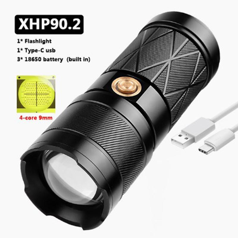 Satın alın Xhp90.2 Led Double Head Flashlight Super Bright Waterproof ...