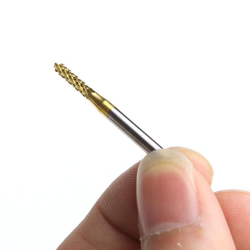 Buy 10Pcs/Set Titanium Coat Tungsten Carbide End Mills PCB Router Bits ...