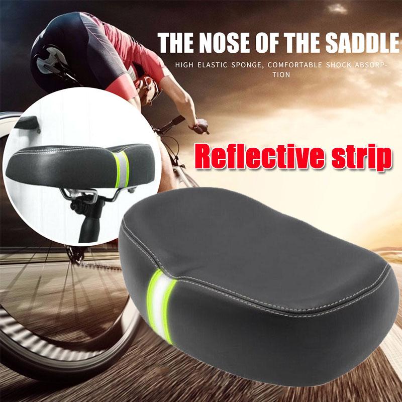 Wide Large Big Bum Bicycle Bike Seat Saddle Gel Cycling Reflective ...