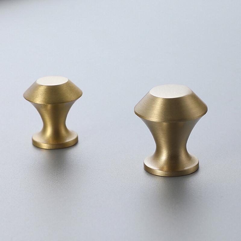 Buy R Cabinet Knob Handle Dresser Knobs Gold Brass Drawer Pulls Handles ...