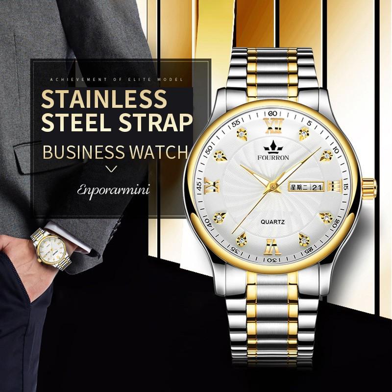 Buy FOURRON Watch Men'S Business Casual Waterproof Watch Luminous ...