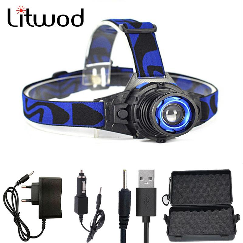 Buy Zoomable Led Bright Headlamp Head Lamp 400LM Head Light Head ...