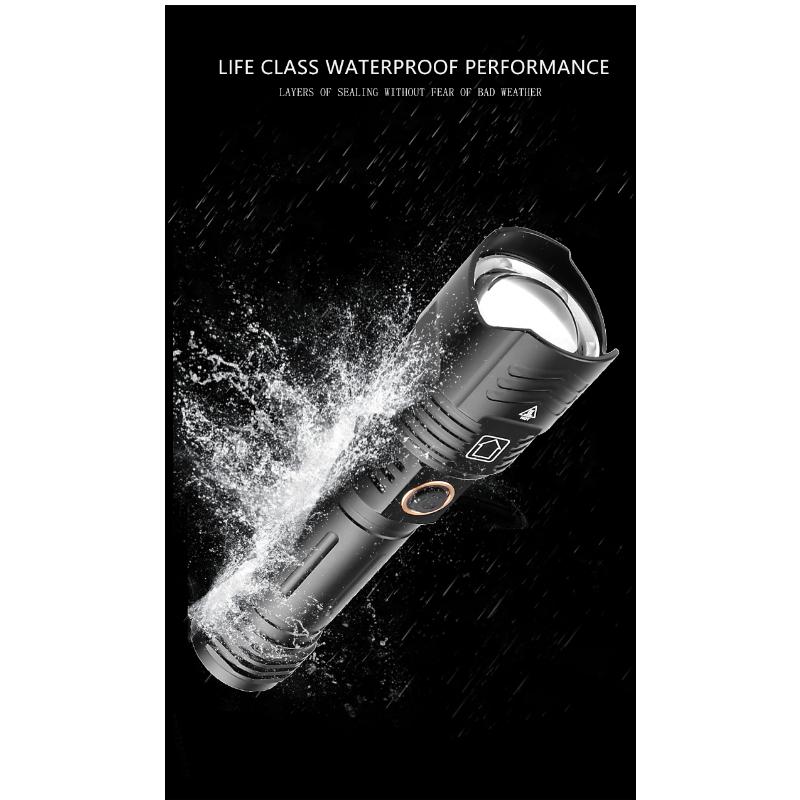 Cheap Powerful LED Flashlight 5200mAH USB Rechargeable High Lumens ...