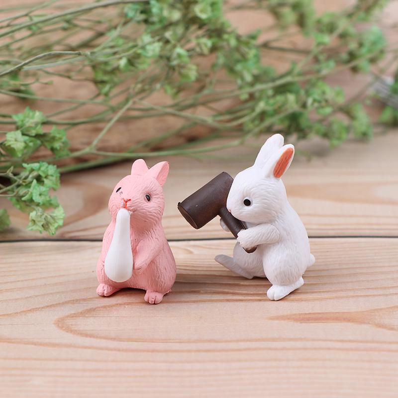Buy 3Pc/Lot Cartoon Rabbit Action Figures Animal Model Family Miniature ...