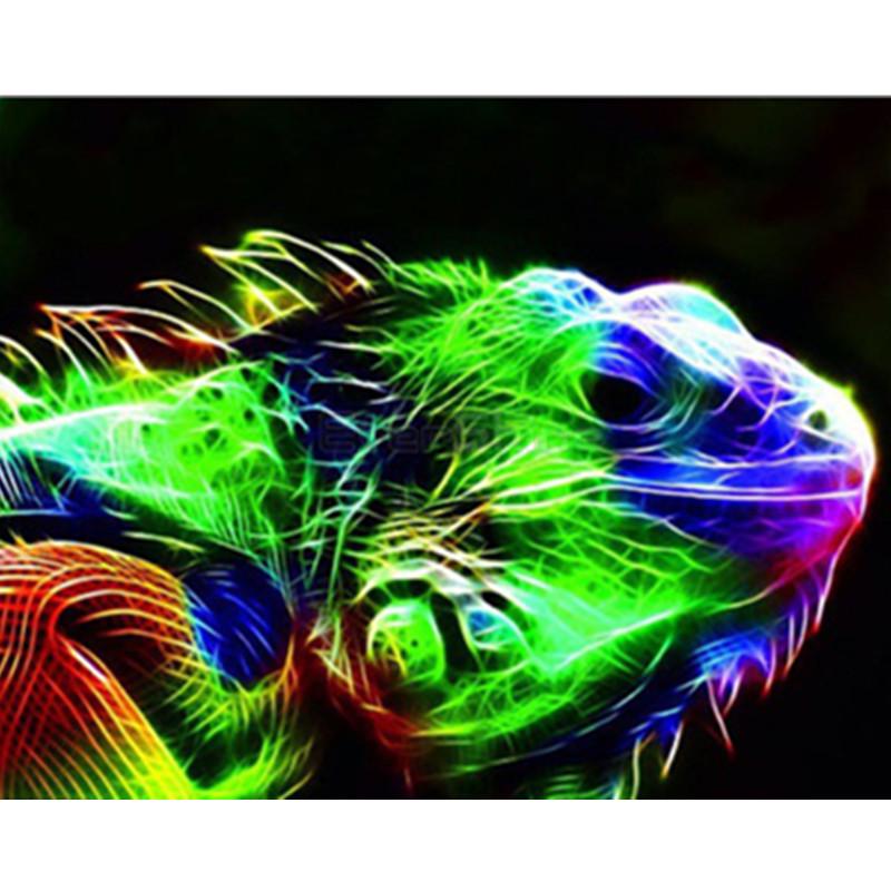 Buy 5D DIY Diamond Embroidery Magic Lizard Diamond Painting Full Round ...