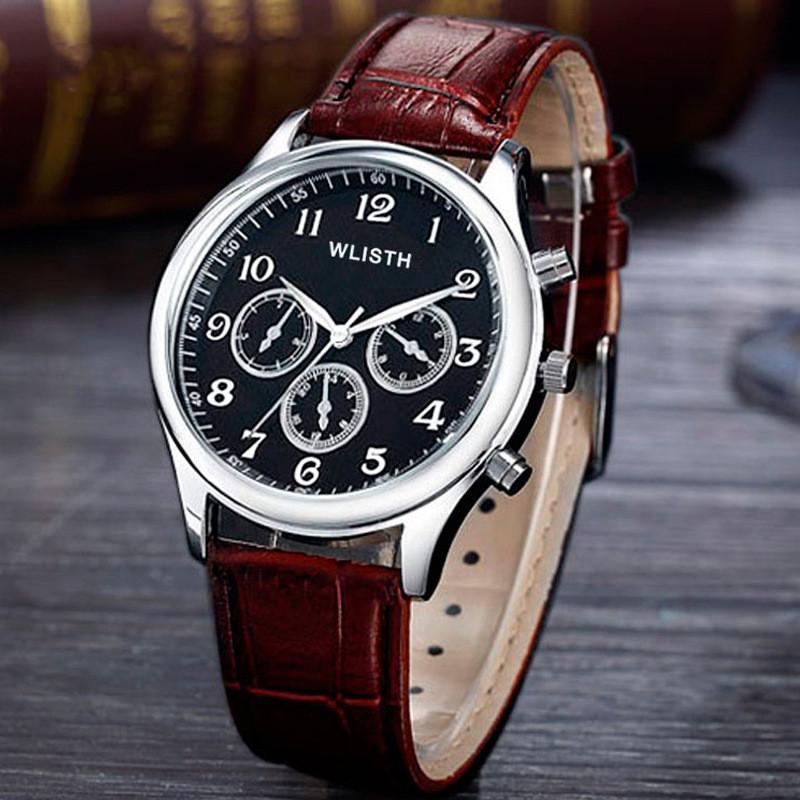 Buy Men's Student Personality Retro Simple Leather Strap Waterproof ...