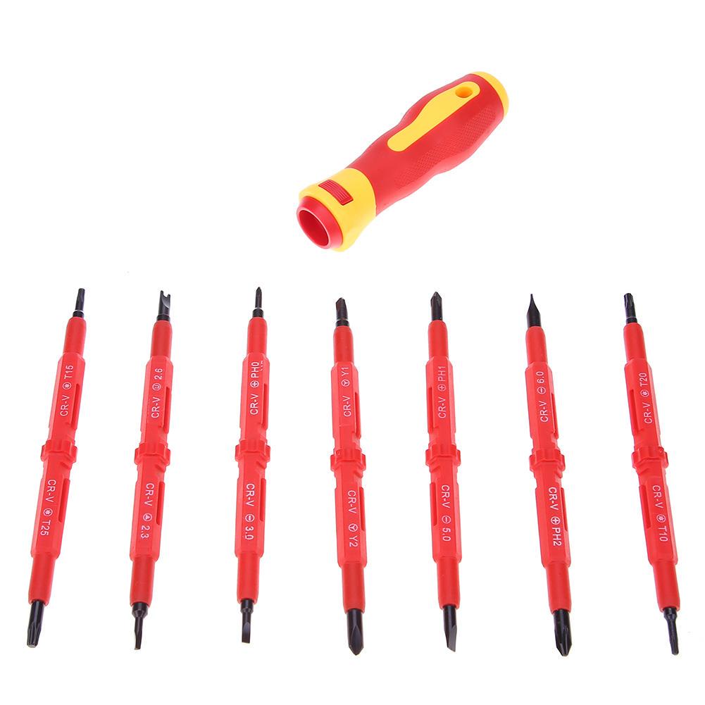 Buy 8pcs/set CR-V Insulated Multi Screw Head Type Electricians ...