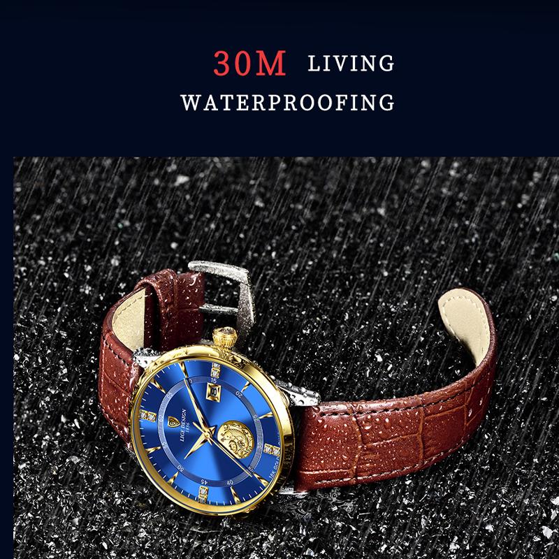 Buy LIGE New Watch Men Ultra Thin Dial 7MM Waterproof Clock LIGE Design ...