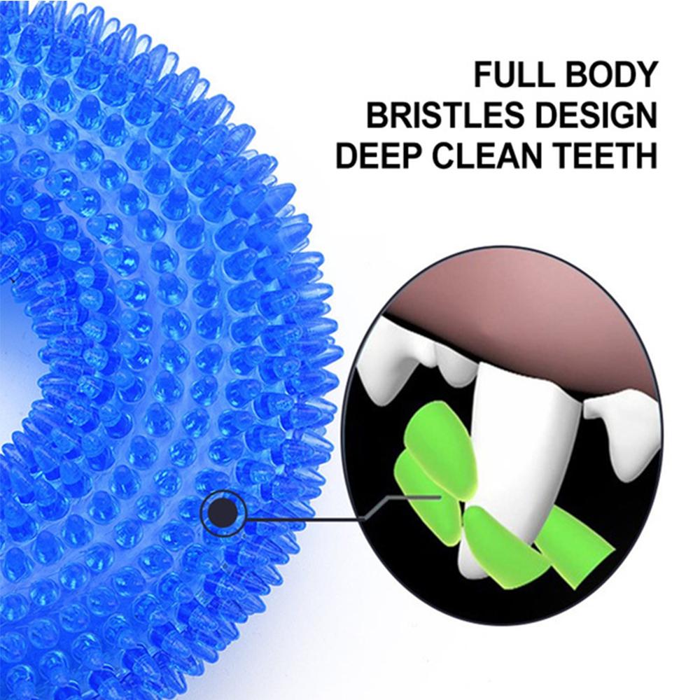 Dog Toy Puppy Dental Soft Rubber Teething Play Pet Train Chew Ring ...