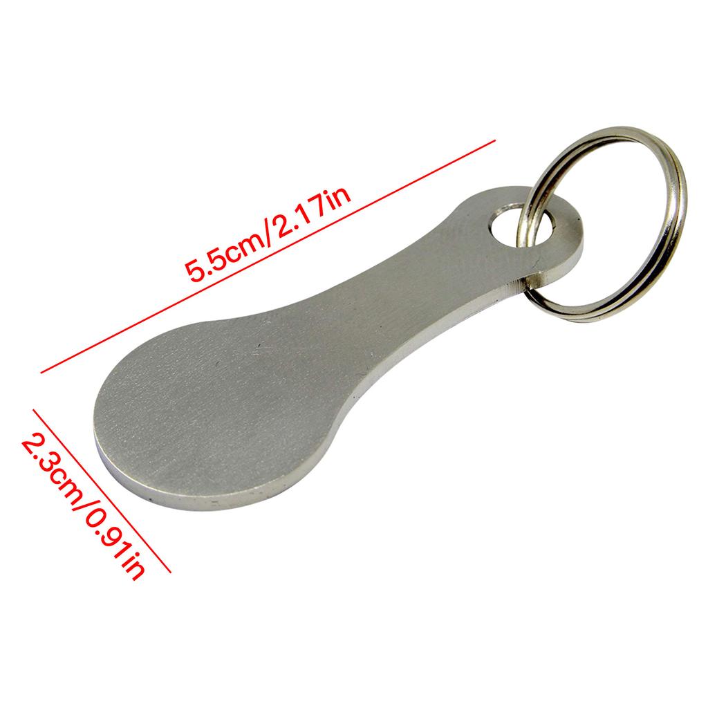 Buy 2PCS Metal Aluminum Alloy Key Ring Shopping Trolley Tokens Metal ...