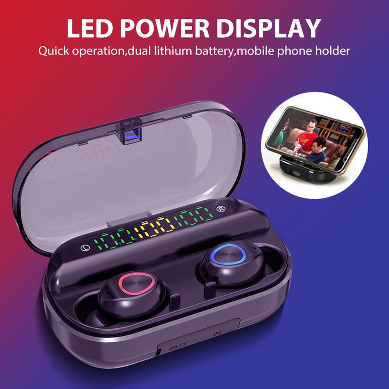 Buy V10 Upgraded Earphone LED Digital Display TWS Button Mini Wireless ...