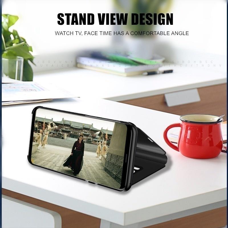 Buy Smart Mirror Flip Leather Case For iphone 12 Pro Max One Plus 7 8T ...