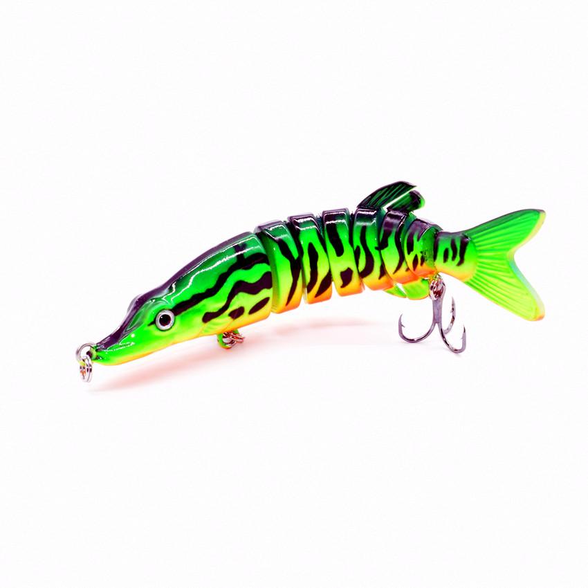 Buy 5inch Pike Fishing Bait Swimbait Lure Life-like Fish 8segment ...