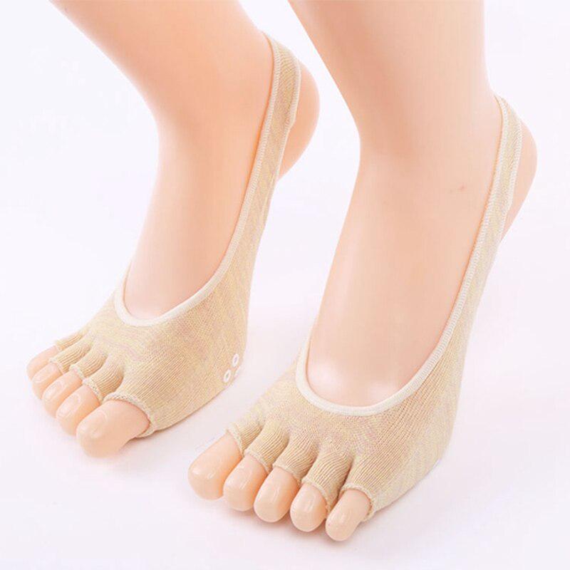 Buy Socks Women Yoga Half Toe Antiskid Ladies Massage Socks Sport Half ...