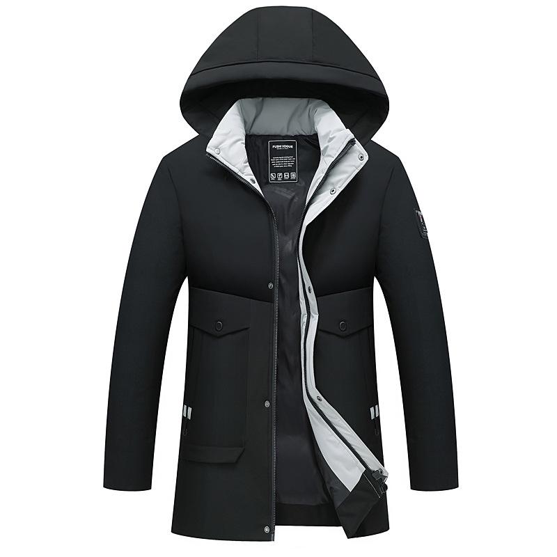 Buy Men's Leisure Cotton Jacket In Winter Medium and Long Thick Cotton ...