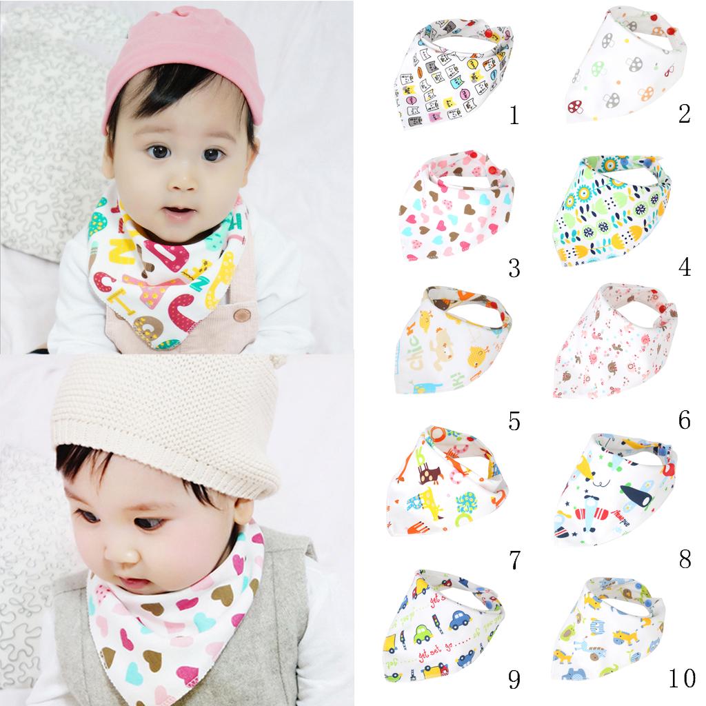 Buy Baby Bibs Saliva Towel Toddler Bandana Triangle Head Scarf Cute ...