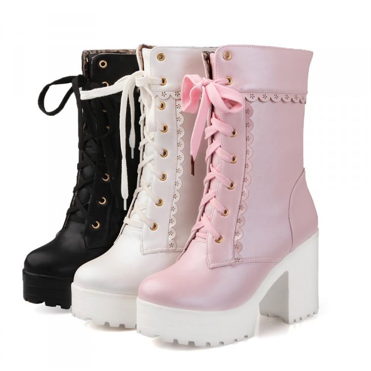 Buy Fashion Women's Autumn and Winter High Heels Boots at affordable ...