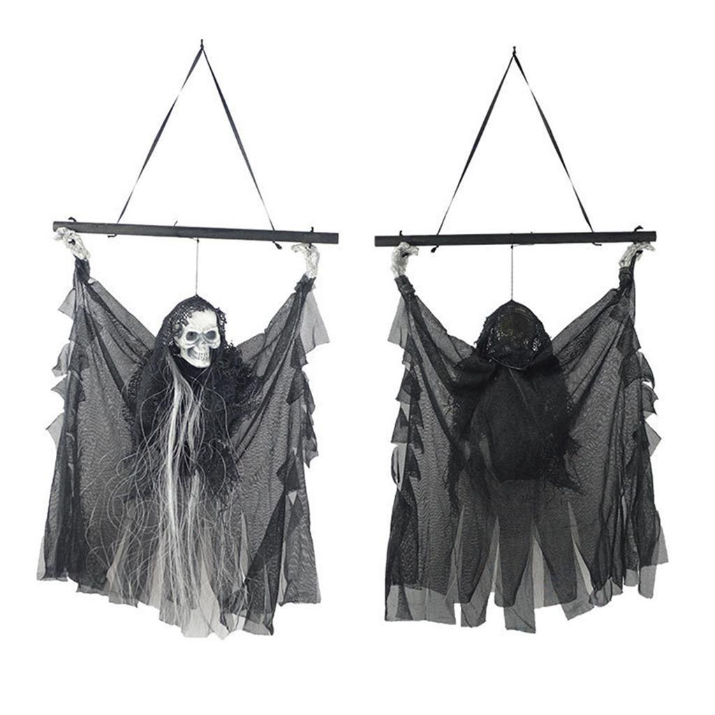 Halloween Voice Control Black Pole Hanging Spirit Venue Decoration Set ...