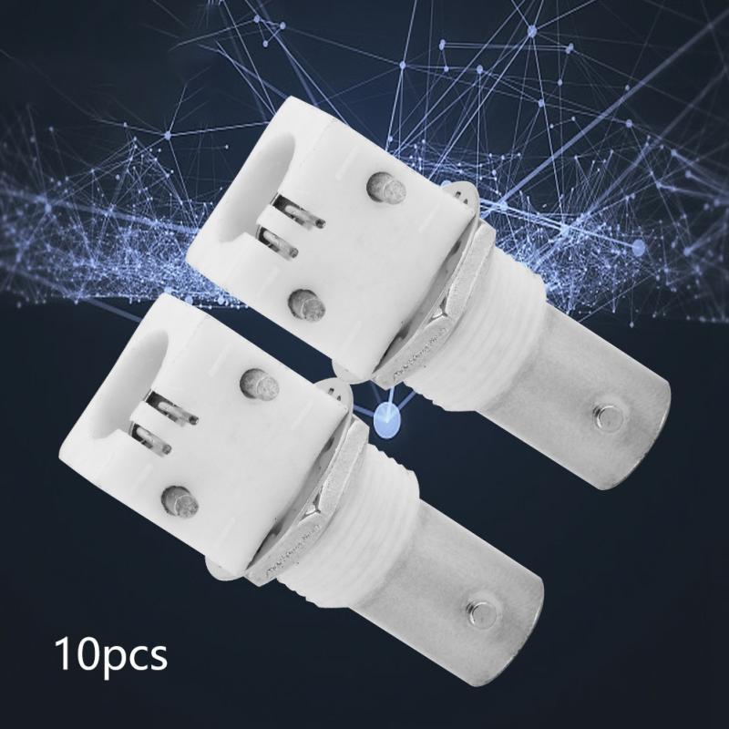 10pcs 90 Degree White PCB Mount BNC Connector Board 2P BNCQ9 Adapter ...