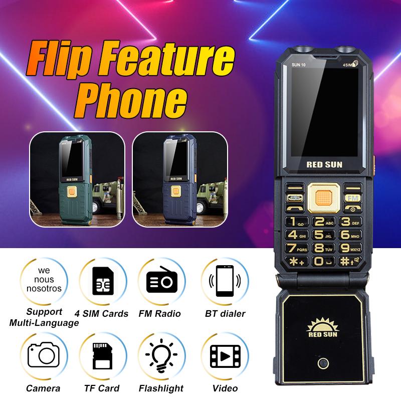 2.4 Inch Rugged Flip Phone Senior Touch Screen Big Button Feature ...