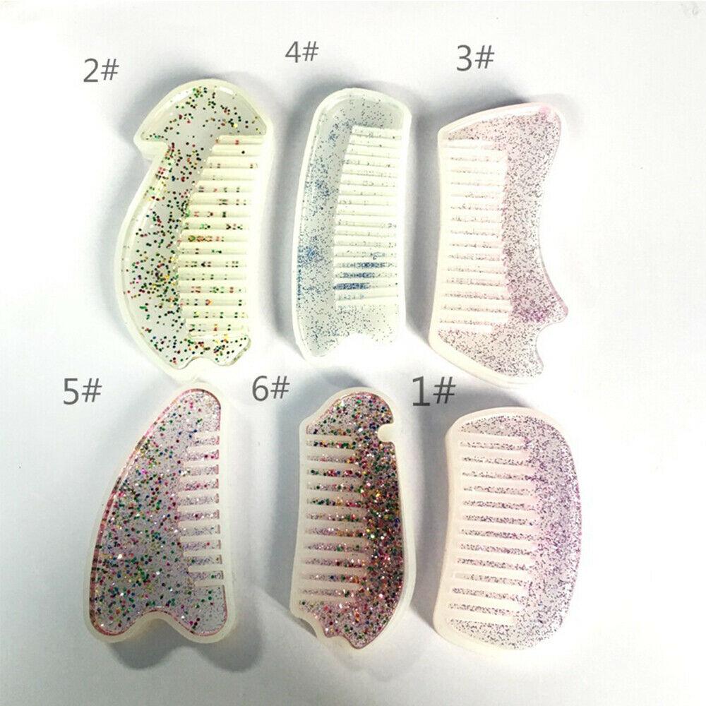 Buy 6PCS Comb Silicone Molds, Key Ring Mold For Resin Epoxy, Combs ...