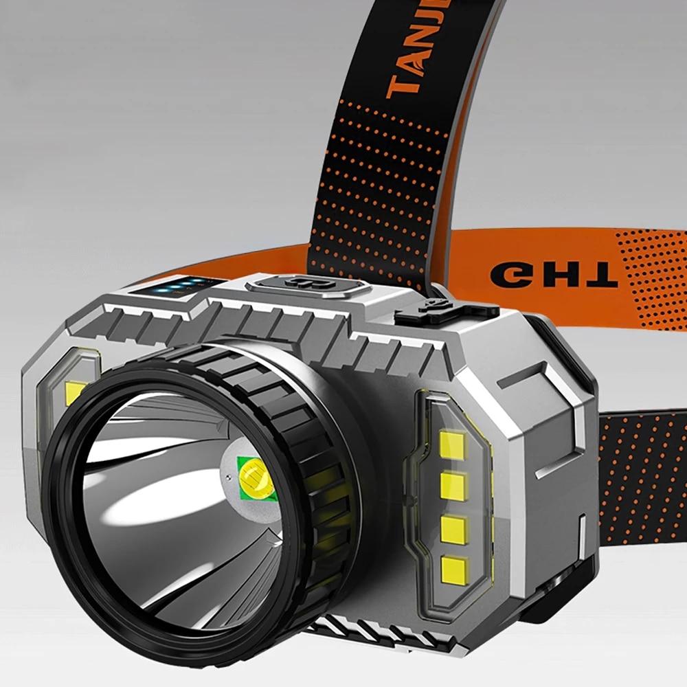 Buy LED Headlamp Powerful Head Flashlight USB Rechargeable Built In ...