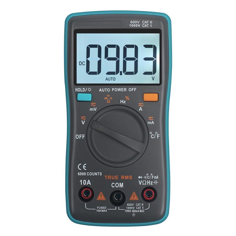 Buy Mini Auto Range Digital Multimeter 6000 Counts TRMS Compact ...