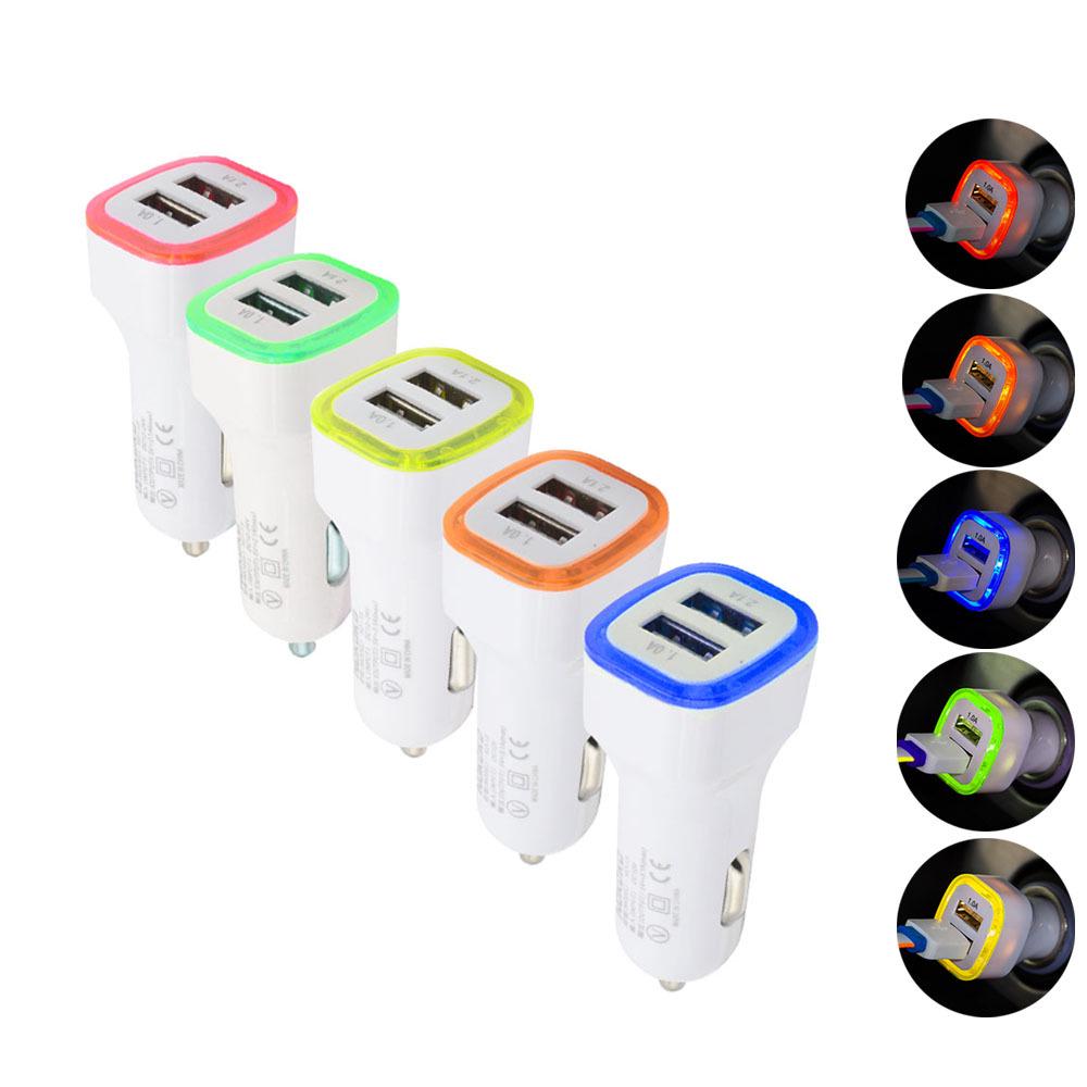 LED Car USB Charger Quick Charge Mobile Phone Charger 2 Port USB Fast ...