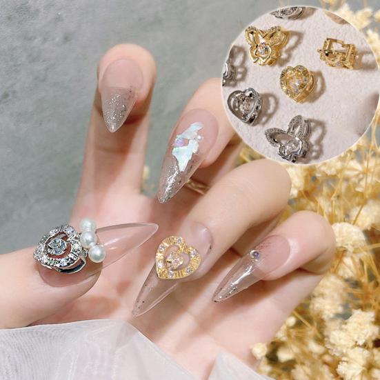 Buy Beautiful Nail Ornament Dazzling Luxury Cubic Zirconia Art ...