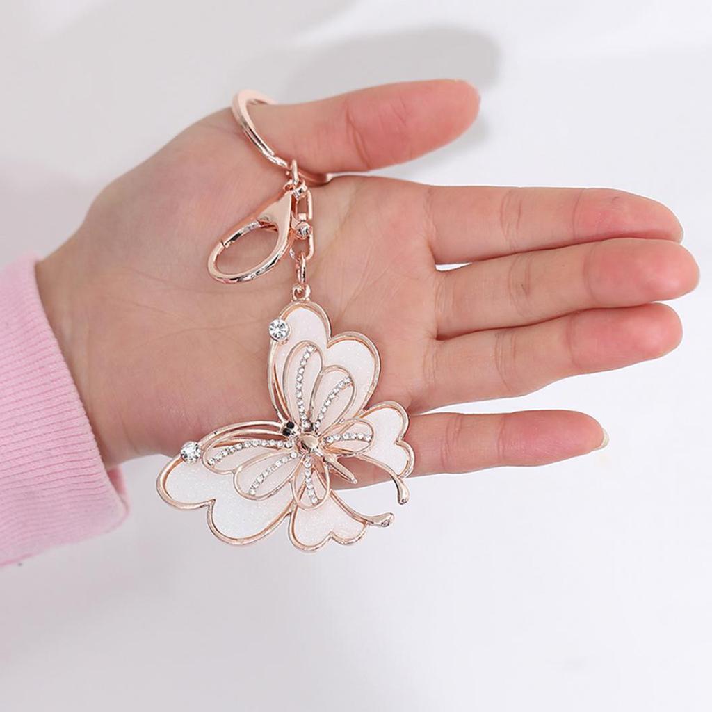 Buy Fashion Butterfly Rhinestone Alloy Keyring Women Key Chain Bag ...