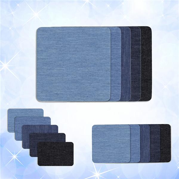 Buy 15 Pcs Iron On Jean Patches Square Rectangle Shades Jean Repair Kit ...