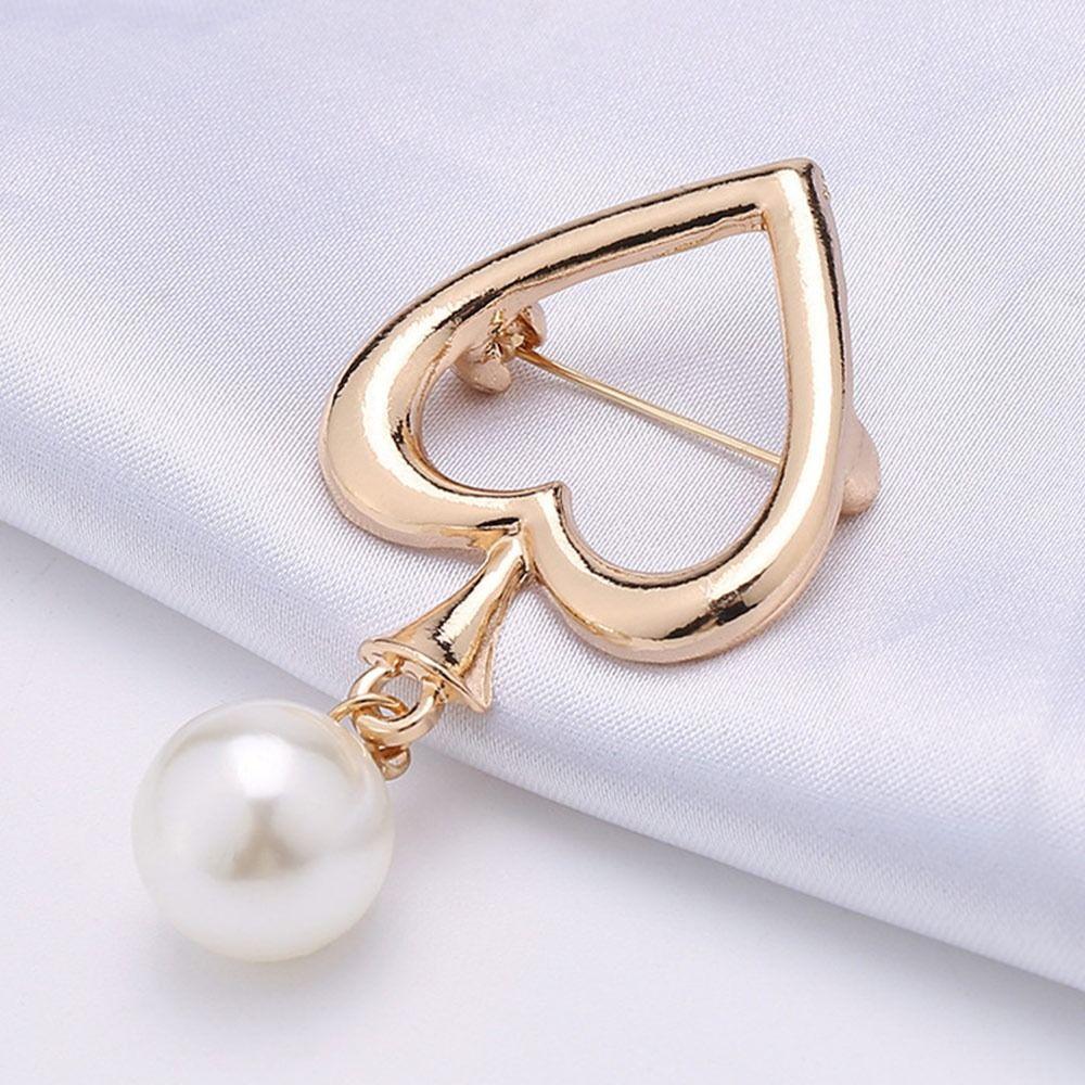 Брошь из искусственного жемчуга, безопасная металлическая брошь с ...