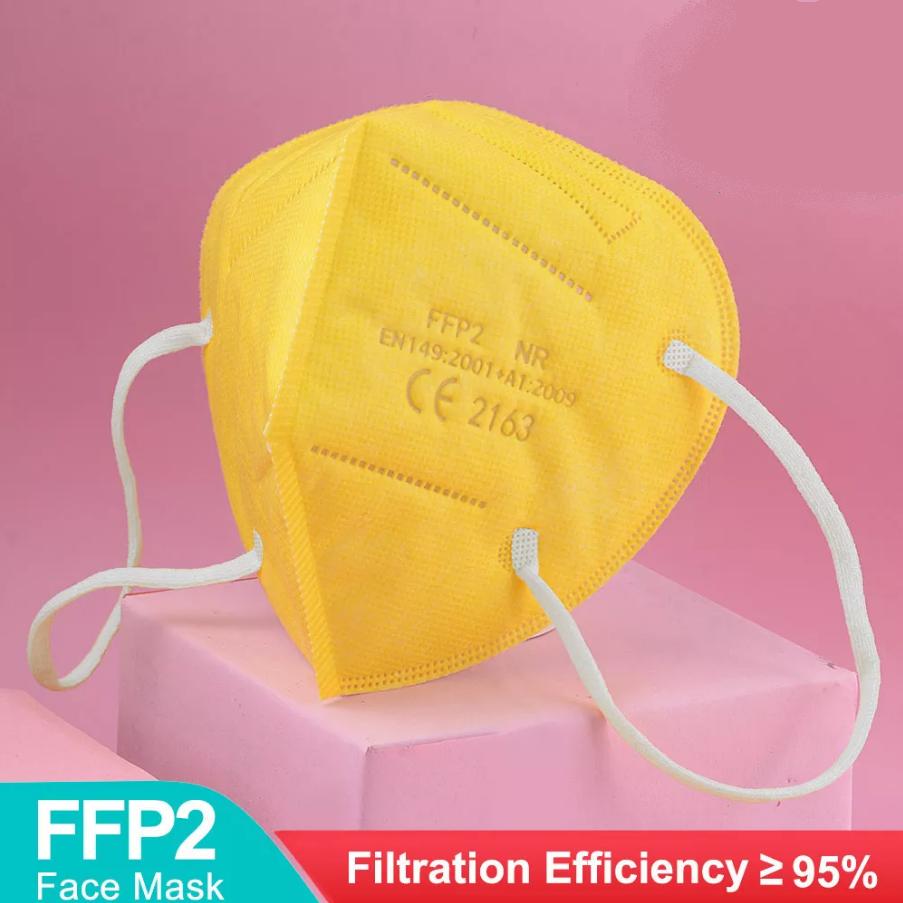 Buy 5 Layer CE KN95 FPP2 Approved hygienic Protective Mouth Face ...