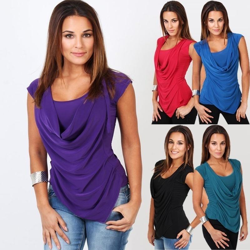 Buy Summer Sexy Women Fashion Solid Color Sleeveless Slim Tops Lace Up ...