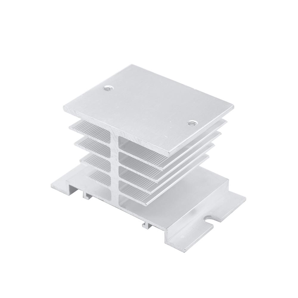 1pc Single Phase Solid State Relay SSR Aluminum Heat Sink Dissipation Radiator Newest 10A-40A ...